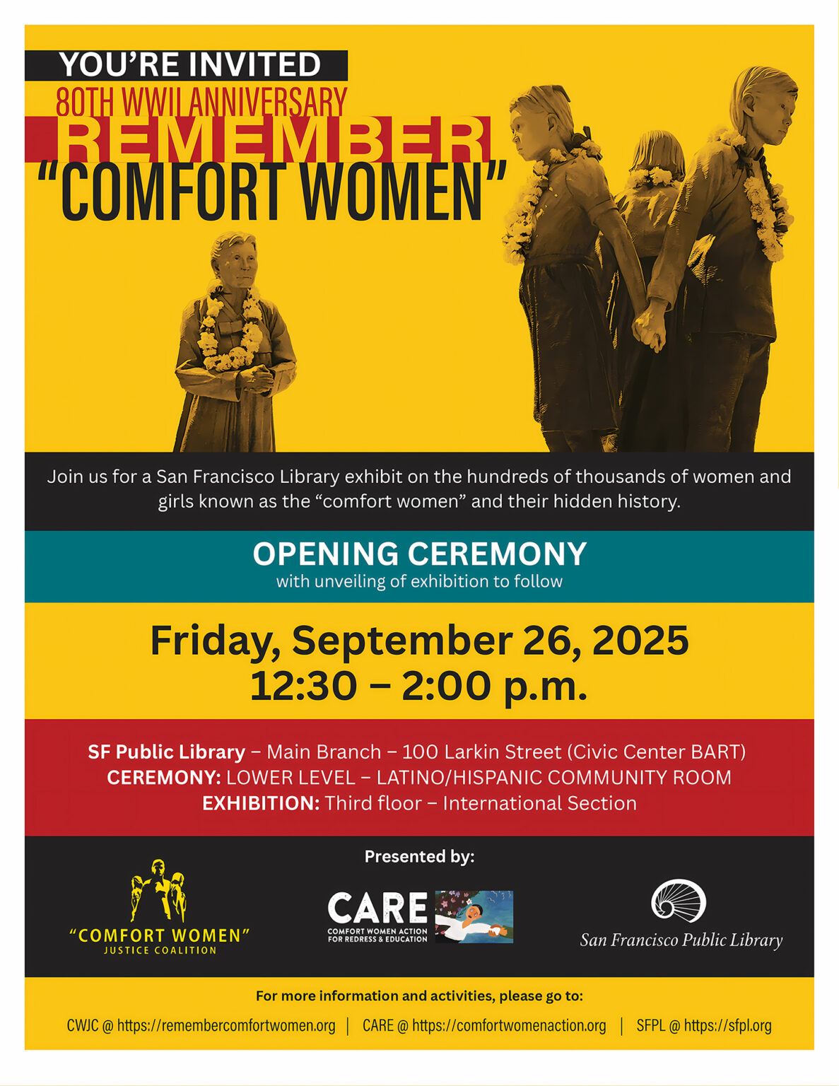 Remember Comfort Women Opening Ceremony – Comfort Women Justice Coalition